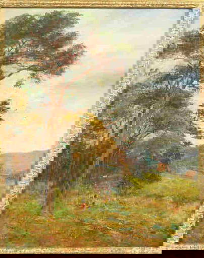 Signed Ernest Parton (ll) Oil On Canvas Landscape