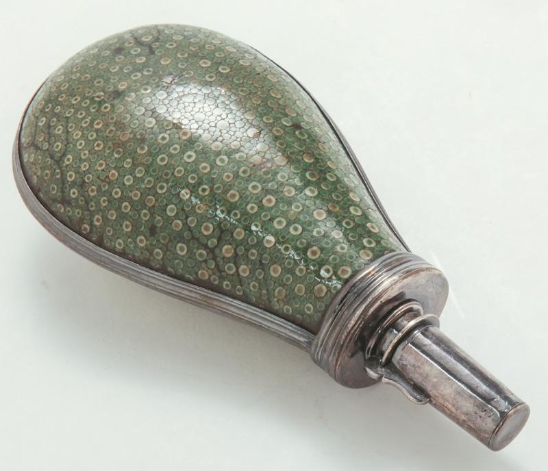 Antique shagreen covered powder flask (#0062) on Jul 28, 2021 | Dallas ...
