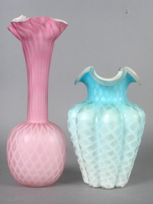 (2) Mother Of Pearl Vases,