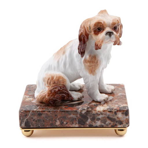 Meissen Porcelain Spaniel,
