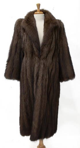 Szor Diener Full Length Fisher Fur Coat,