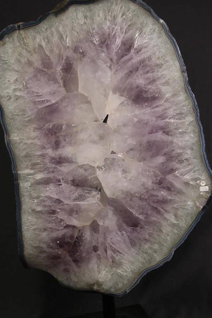 Selenite On Amethysy Geode Auction