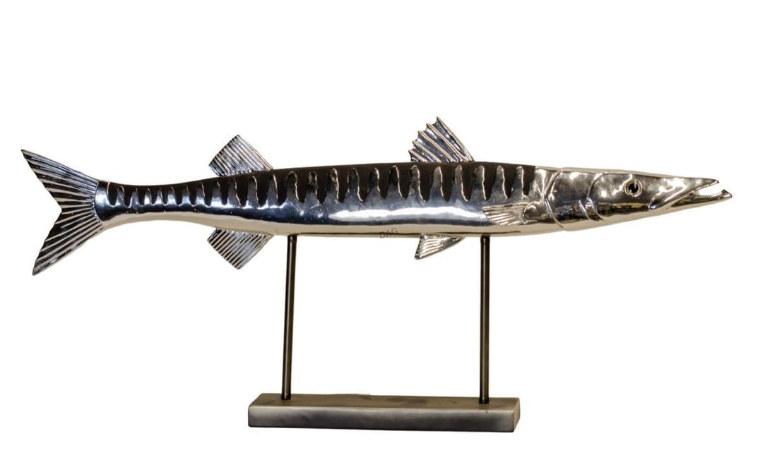 Decorative Gar Fish In Silver Auction