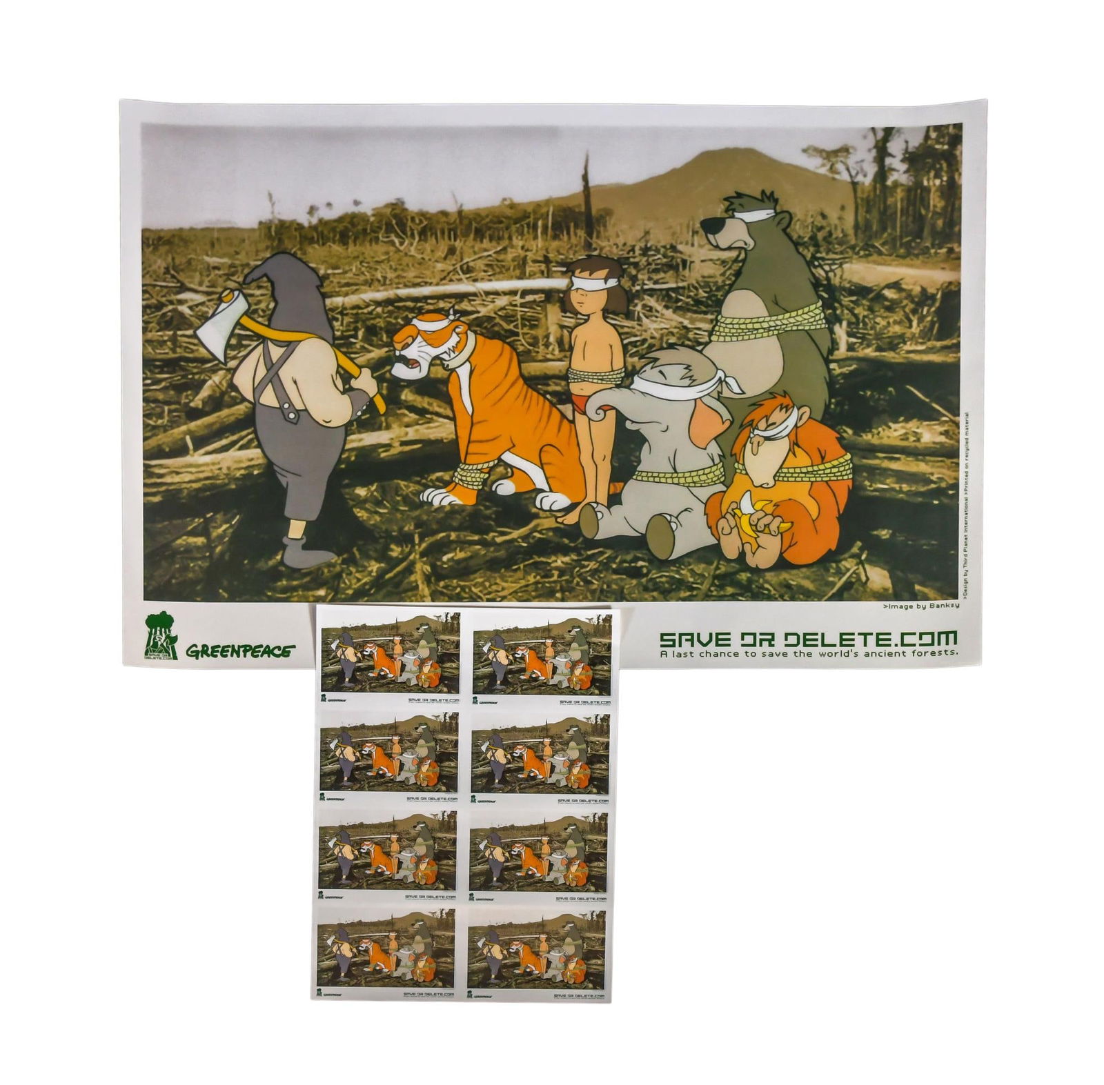 Banksy, Save Or Delete - Greenpeace Poster,sticker Auction