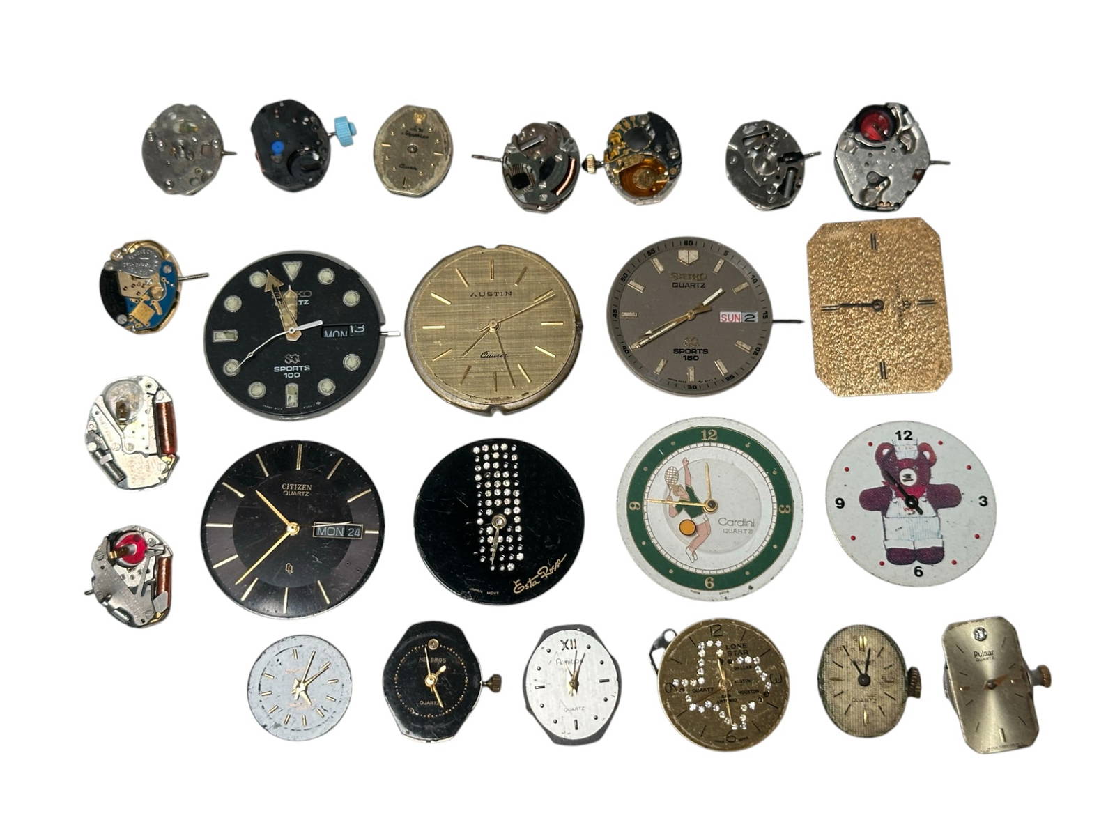 Various Watch Dials And Movements - Quartz And Mechanical Wind Auction