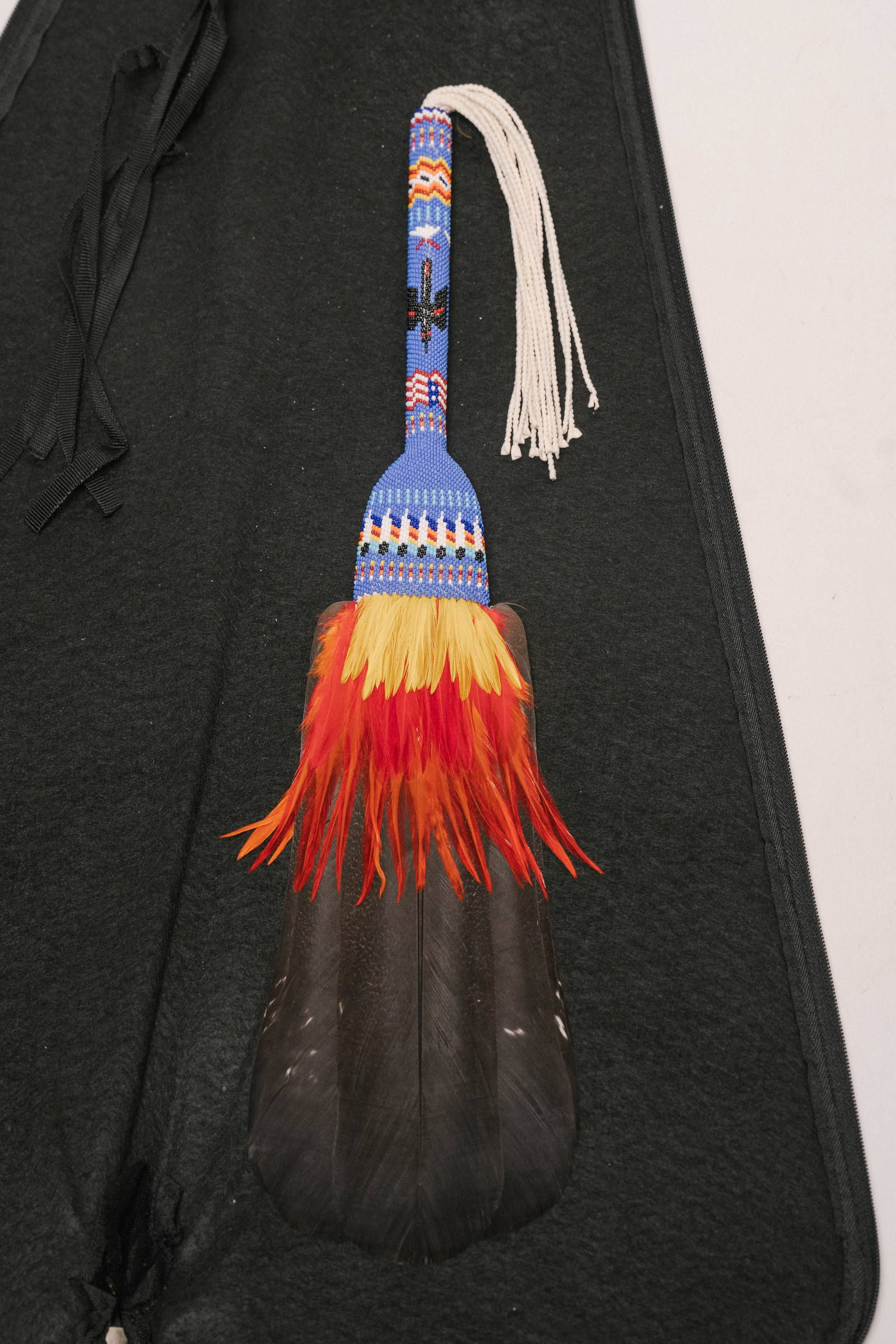 Vintage Native American Hand-beaded Ceremonial Fan - Jul 08, 2025 ...