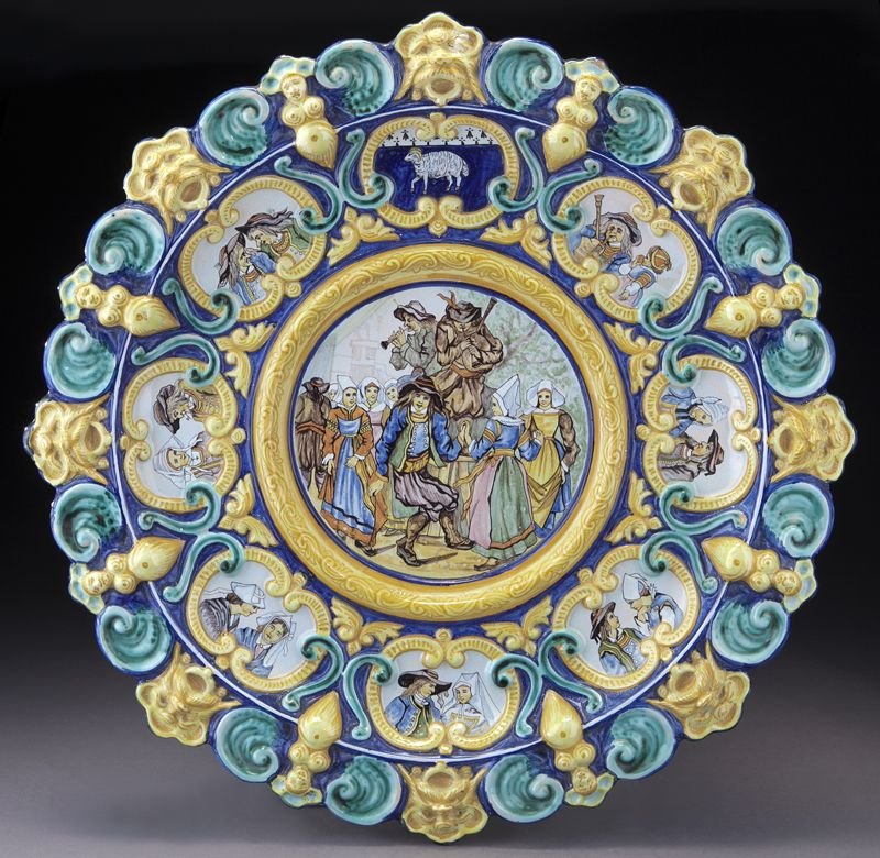 PB Quimper finely modeled charger,