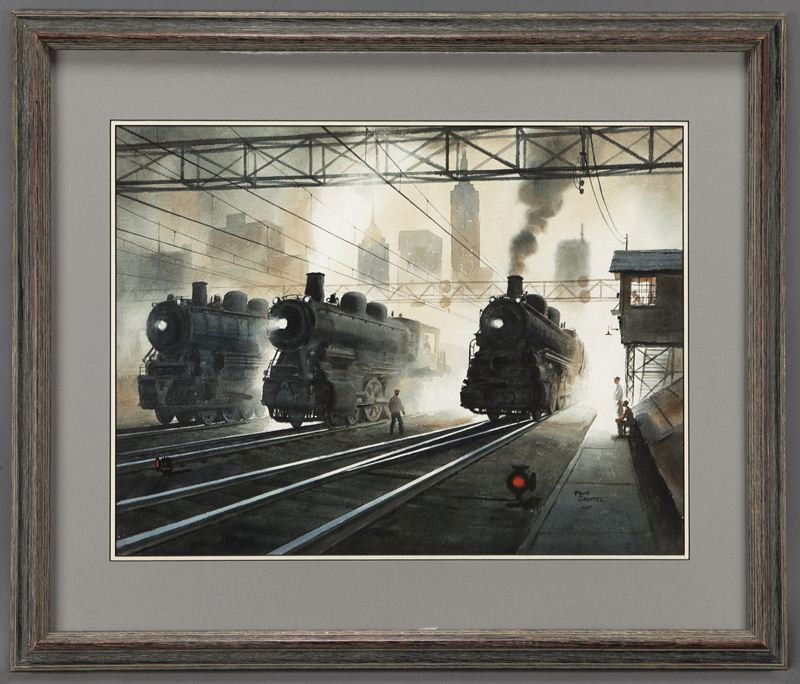 Frank Soltesz, "Their Last Run" watercolor on