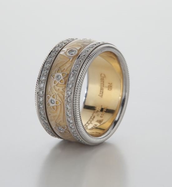 18K & diamond Wellendorff "Silken Blossom" ring : Lot 111