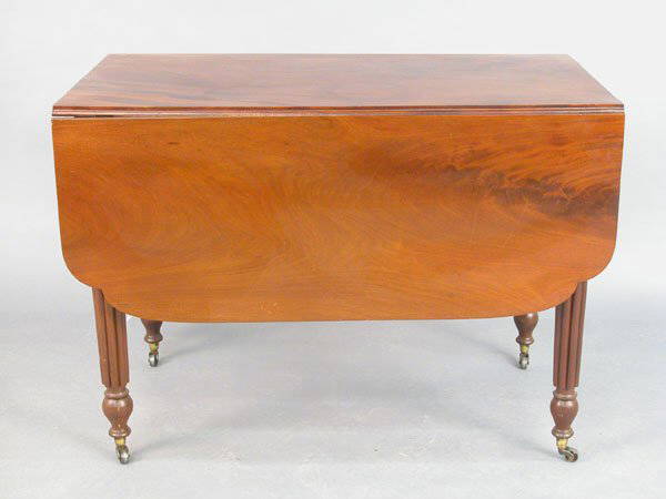 Cherry Drop Leaf Table With Reeded Legs