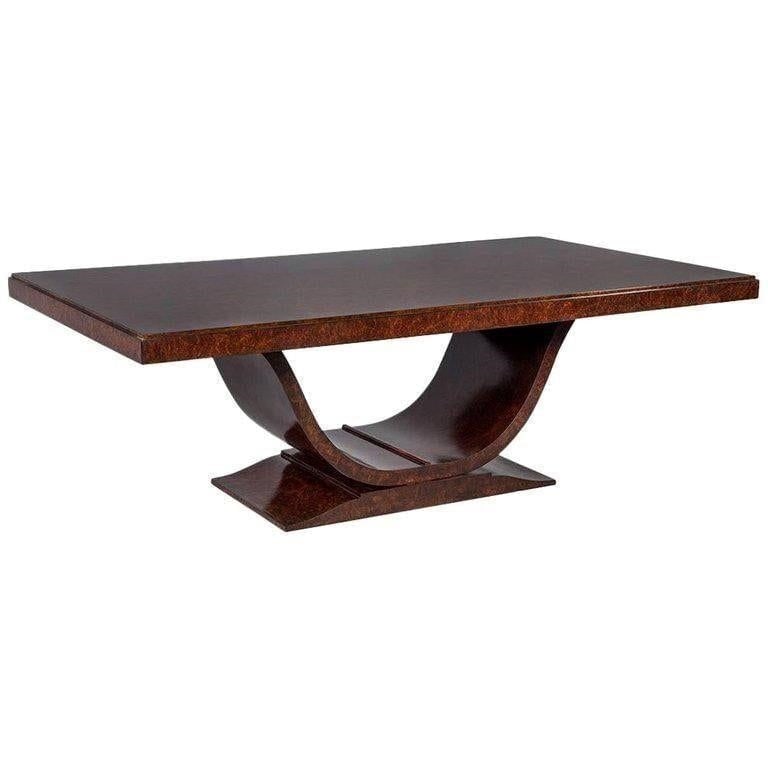 Émile-jacques Ruhlman Burled Walnut Dining Table Auction