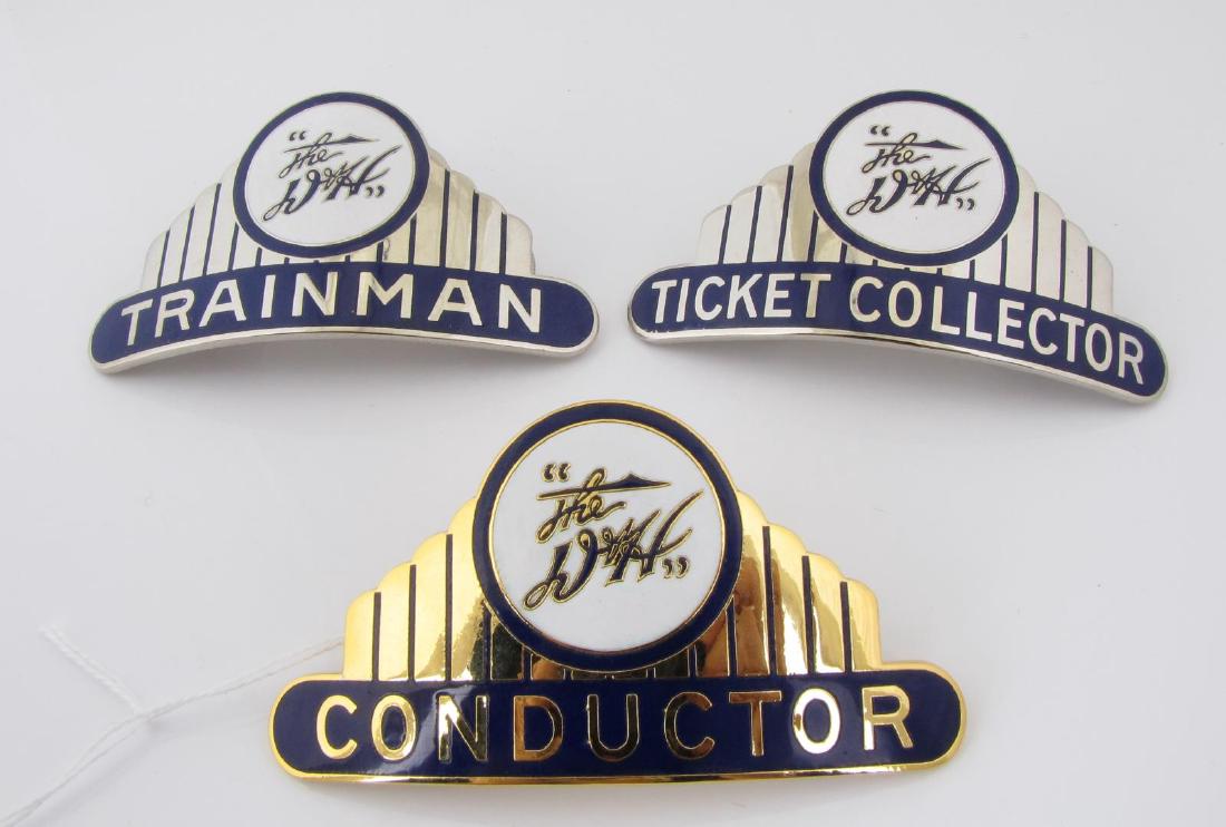 Three Delaware And Hudson Railroad Badges