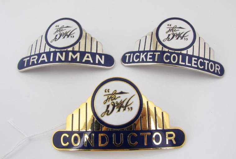 Three Delaware And Hudson Railroad Badges