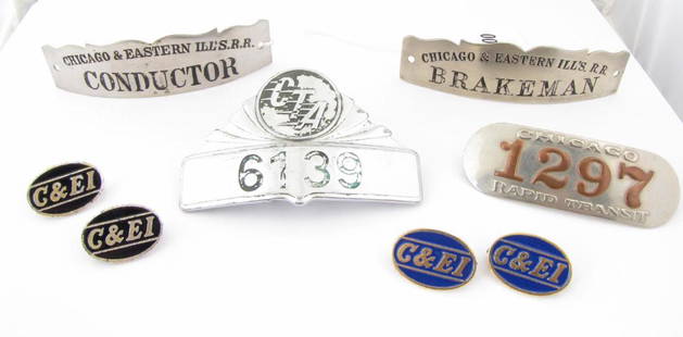 Chicago And Chicago & Eastern Illinois Rail Badges