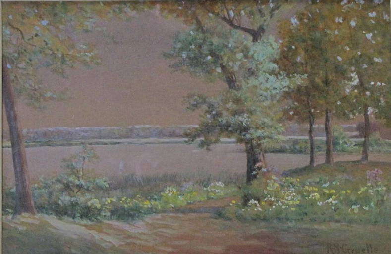 Richard B Gruelle 13x20 Wc Lakeside Flowers