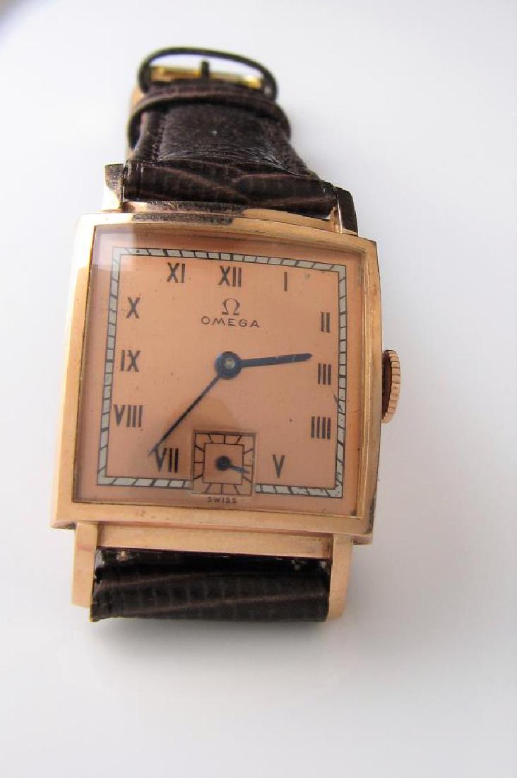 14K Rose Gold Vintage Omega Tank Watch