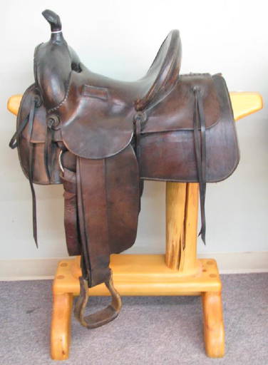 Antique Western Saddle, Miles City Coggshall