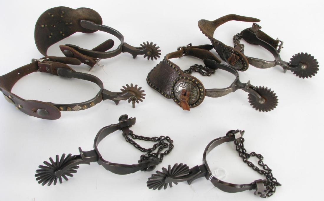 Three Pair of Buckaroo Style Spurs