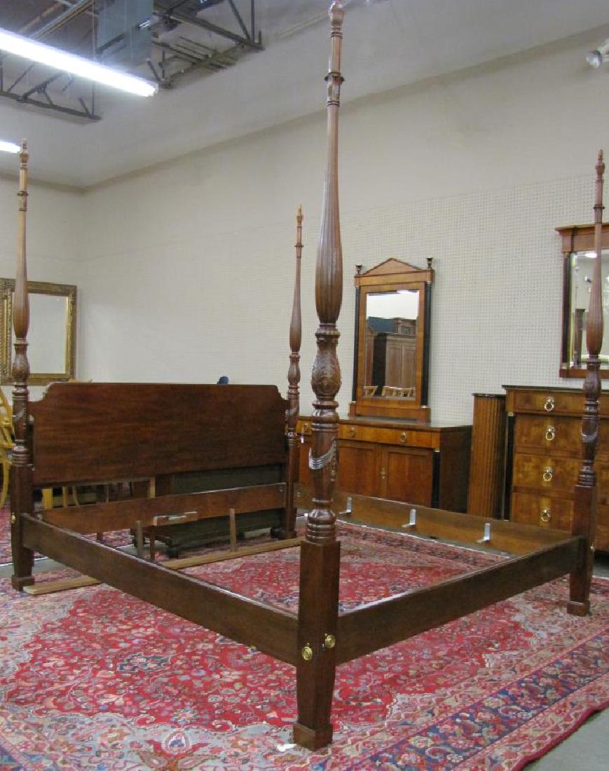 Henredon Four Poster Mahogany King Bed