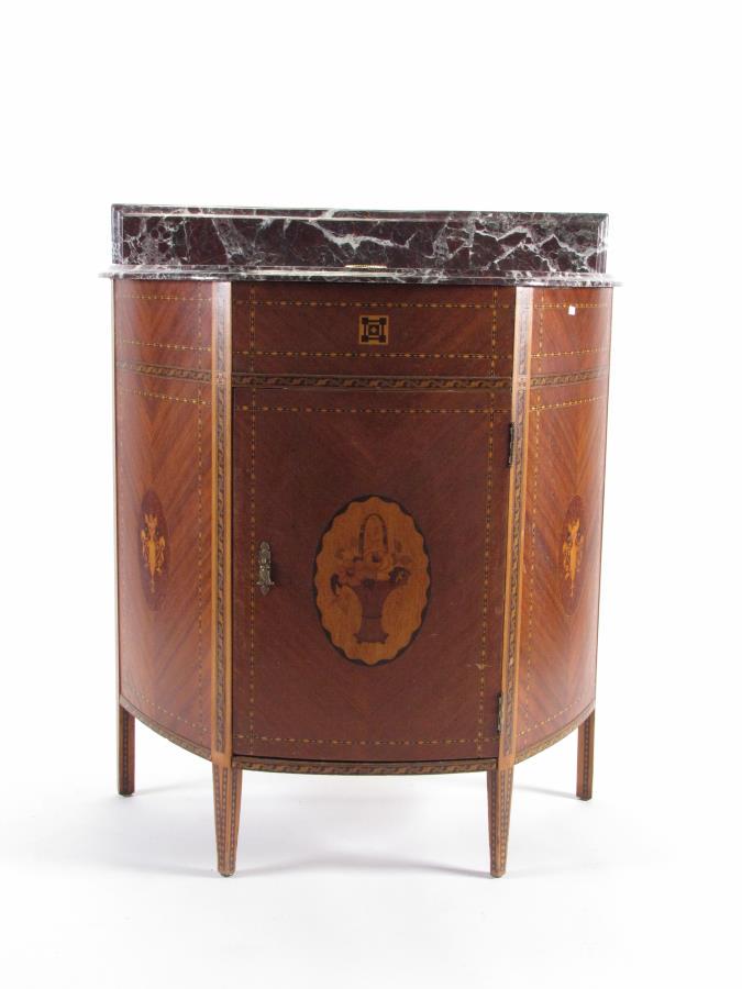 French Demilune Marble Top Vanity - Apr 25, 2020 | Wickliff ...