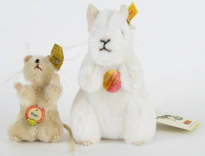 Two Steiff Mice Figures