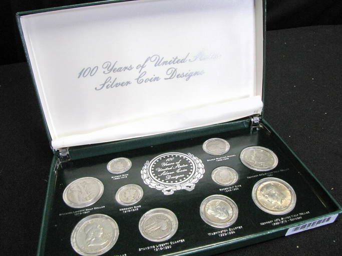100 Years Of Us Silver Coin Designs, Set