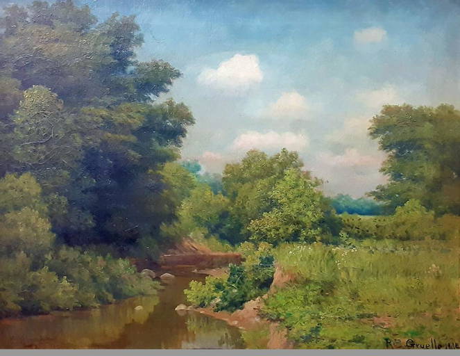 Richard B Gruelle 20x26 O/c Summer Creek