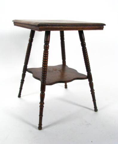 Antique Oak Square Lamp Table