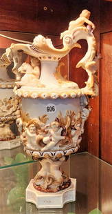 Capodimonte Porcelain Pitcher With Lid