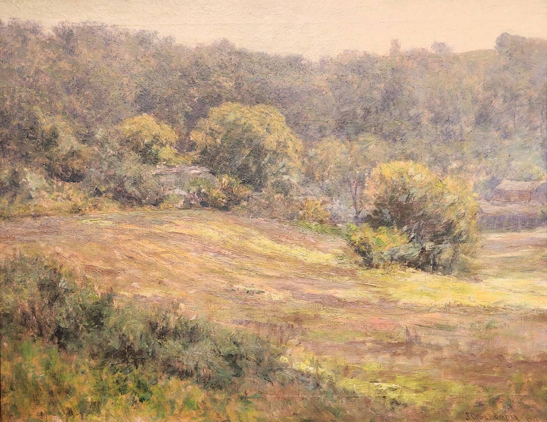 J Ottis Adams 22x28 O/c White Water River Valley Auction