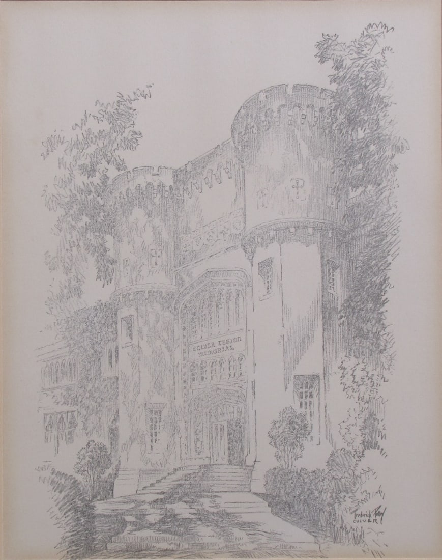 Frederick Polley Etching, "culver Legion Memorial"