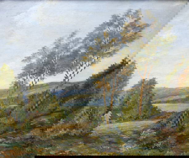 Helen Applegate 22x26 O/c Panoramic Landscape