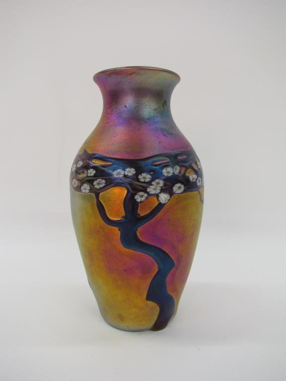 Zellique Studio Signed Art Glass Vase