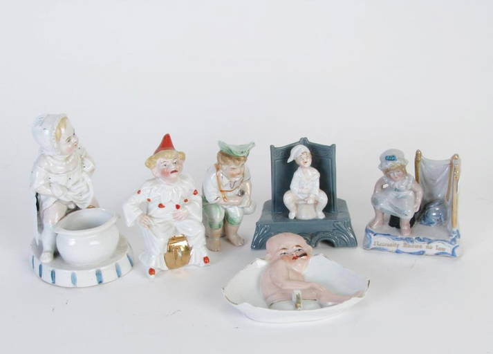 Group Of Six Porcelain Potty Babies