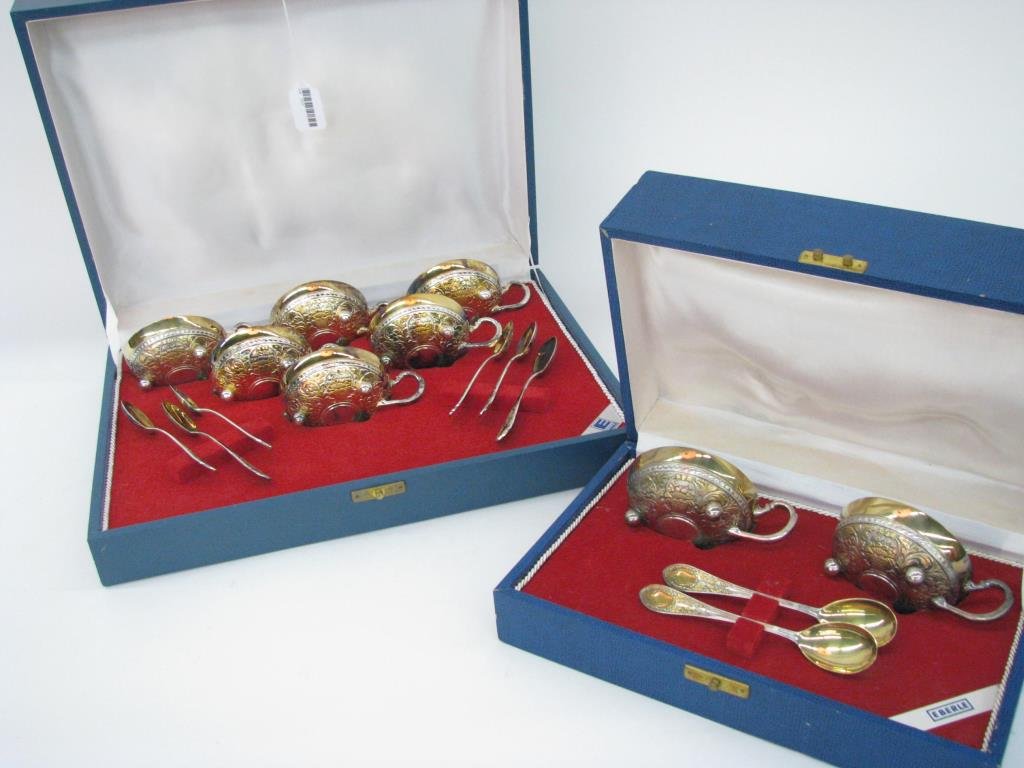 Eberle Silver Plate Tea Cup Sets