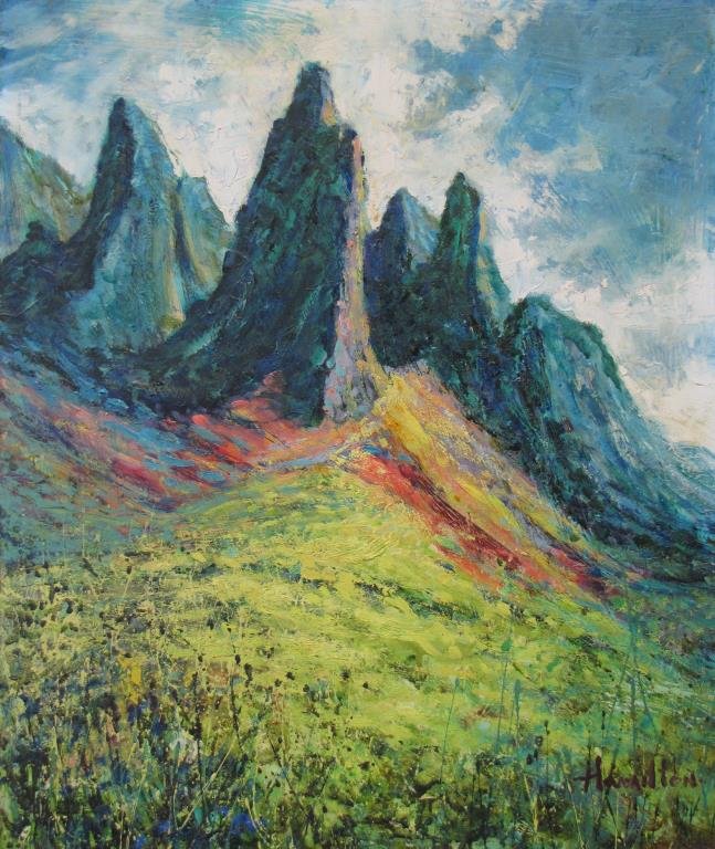 Helen Hamilton 24x20 O/C Kalalau Mts, Kauai