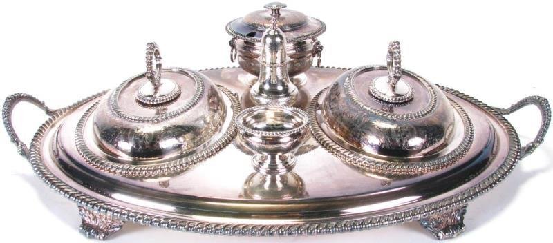 Silver plate revolving buffet server and warmer, - Sep 18, 2013 ...