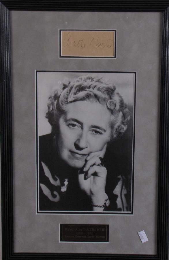Agatha Christie Historic Photo, Signature Card