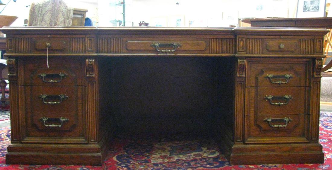 Romweber Viking Oak Executive Desk