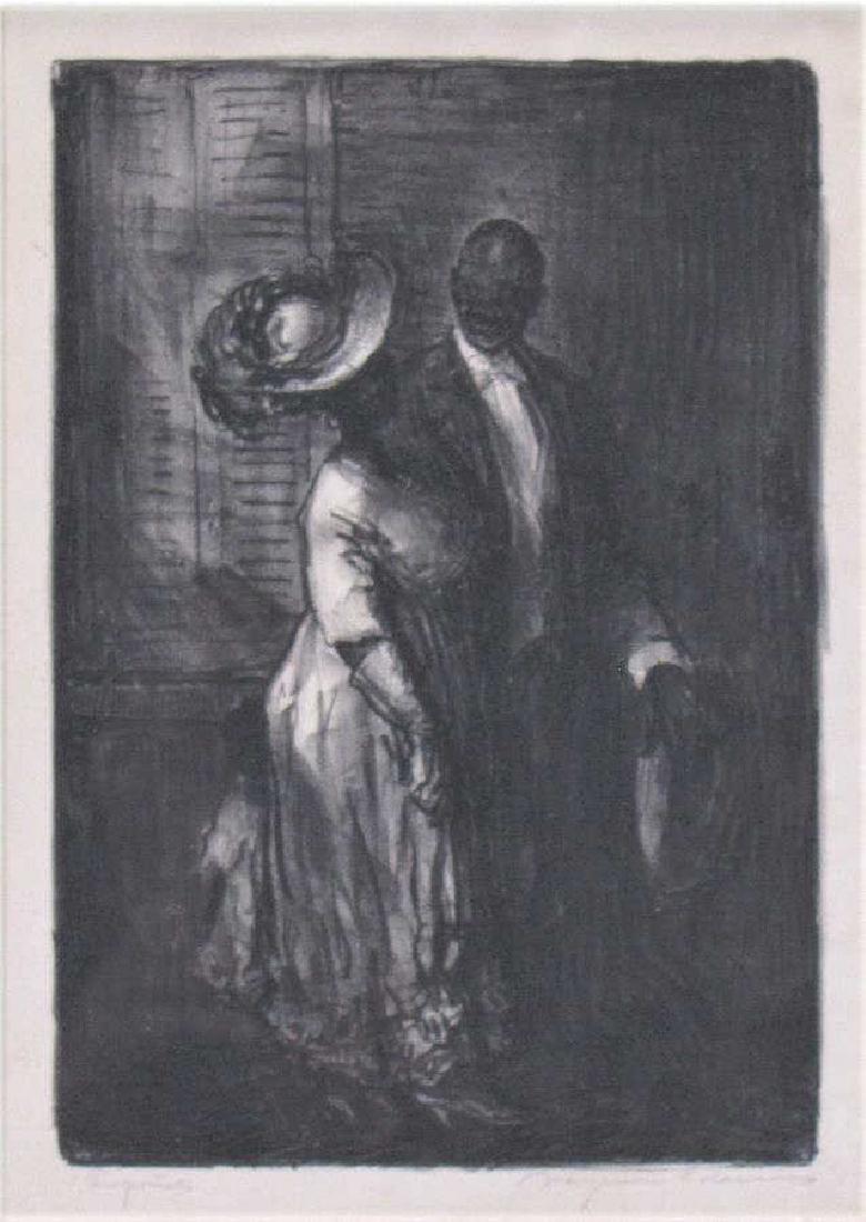 Wayman Adams New Orleans Lithograph, Proud Couple