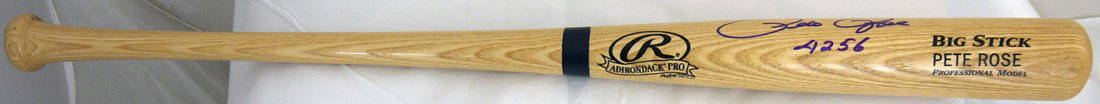 Pete Rose 'big Stick' Baseball Bat. Inscribed.