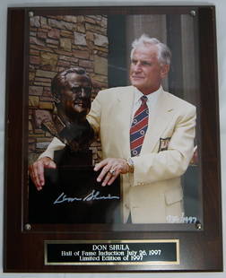Elvin Bethea Signed Houston Oilers 8x10 Photo Hall Of Fame Plaque To Bob
