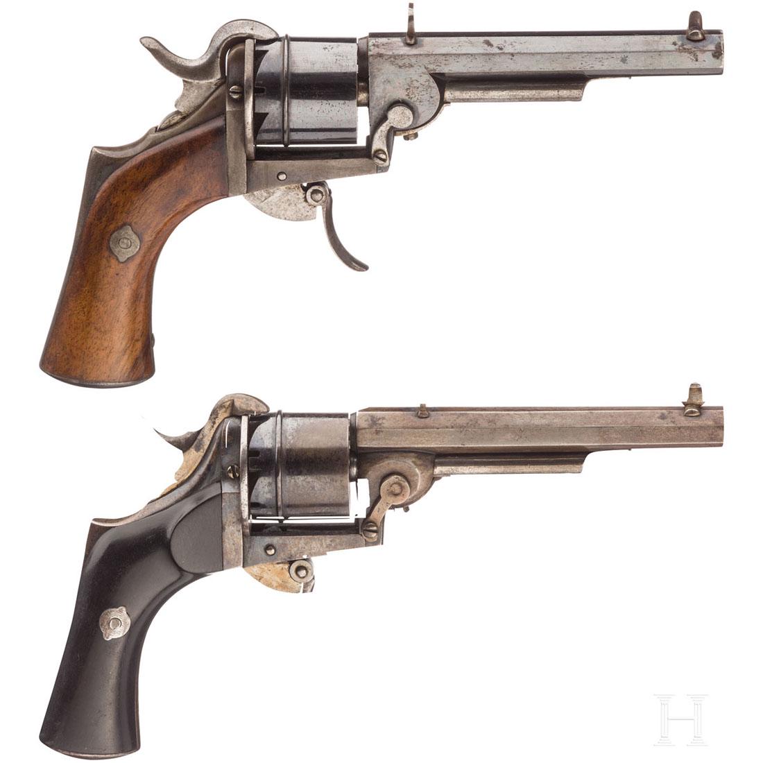 Two Pinfire Revolvers, Loron Brevete, Belgium