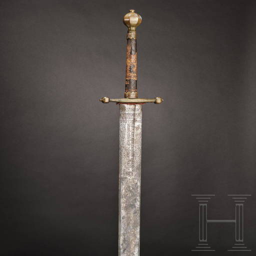 A Baroque Executioner's Sword With Scabbard, Scheer Of