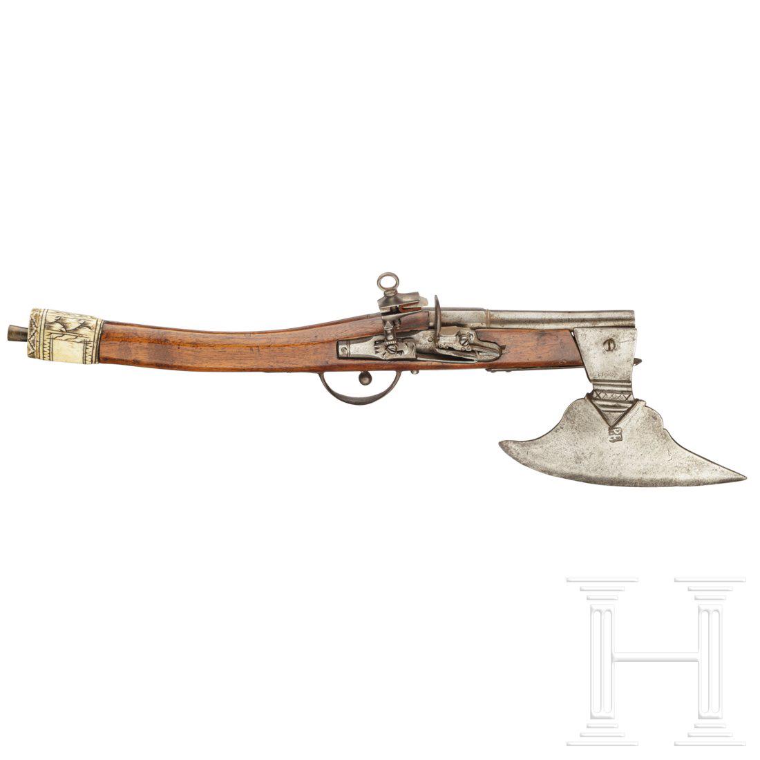 A rare battle axe with integrated flintlock pistol, - May 26, 2020 ...