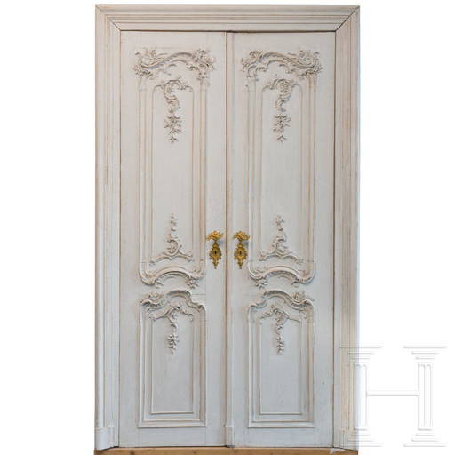 Two Exquisite South German Rococo Doors From Bruchsal