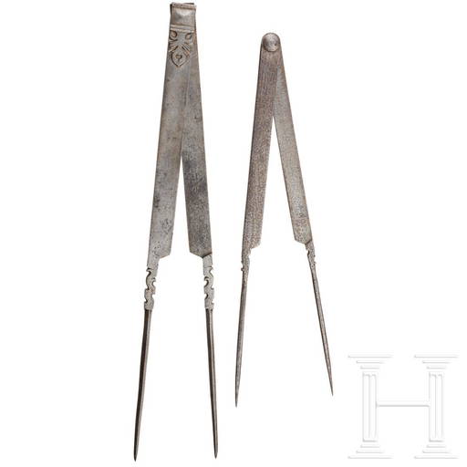 Two Large Compasses, Italy, 18th Century