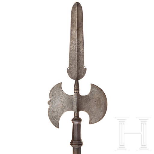 A Prussian Double Halberd Of The Swiss Guard,