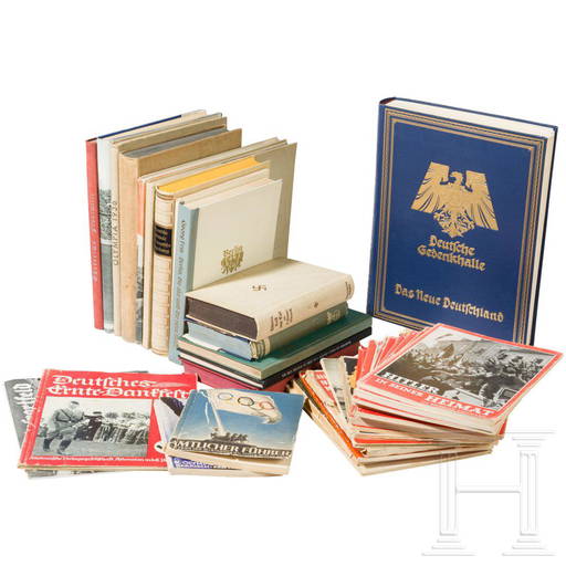 A Large Group Of Photo Books And Books On Nazi History