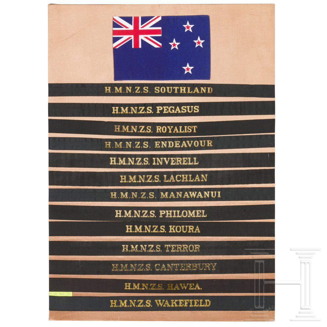 Circa 40 Cap Tallies From The Royal New Zealand Navy